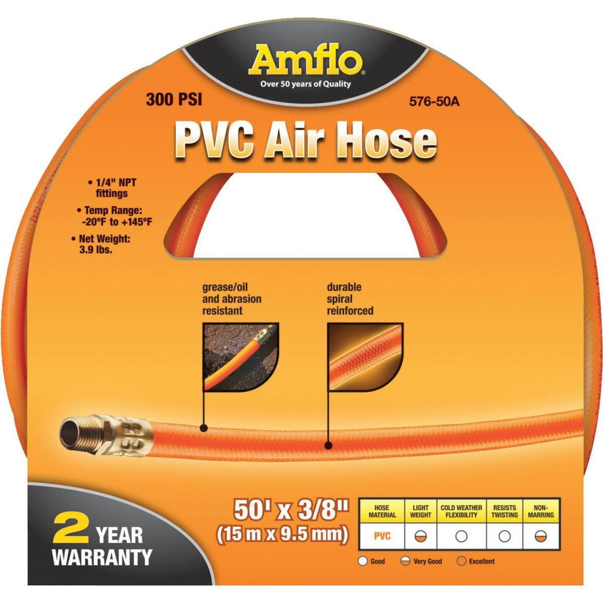 Amflo 3/8 In. x 50 Ft. PVC Air Hose - Holbrook, NY - GTS Builders Supply